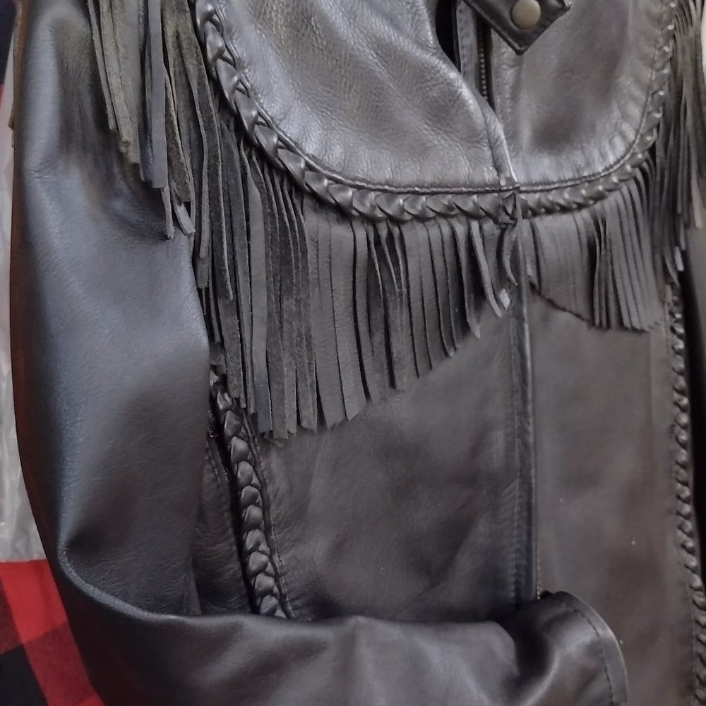 Harley-Davidson Women's Fringe Leather Moto Jacket - Gem